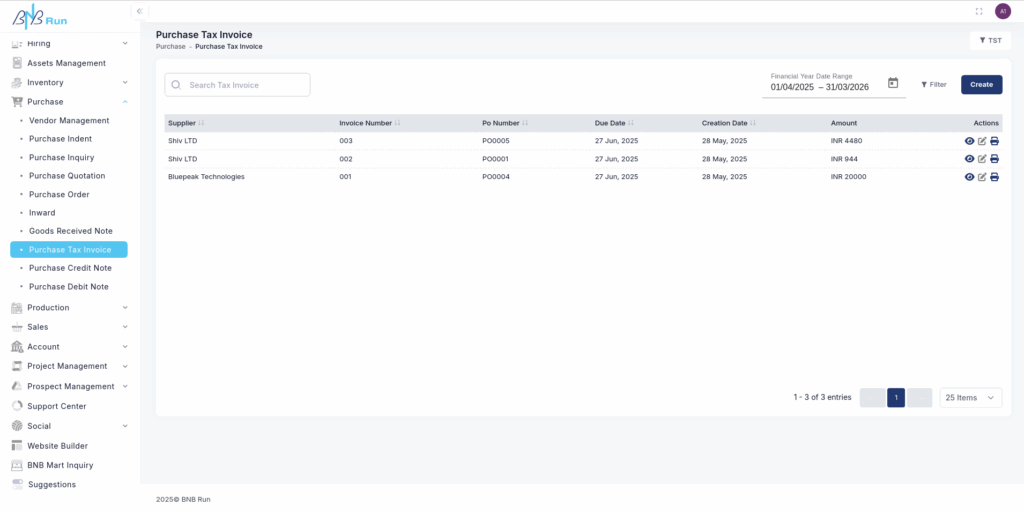Invoice Management - BNBRun ERP | Cloud ERP for Pharma, Medical Device ...